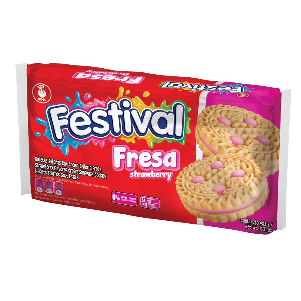 Festival Strawberry Biscuits Pack of 12 (403g) – LatinMate Wholesalers